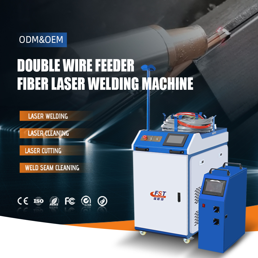 China Water Cooling Handheld Welding Laser Machine Portable Handheld Laser Welder with Double ...